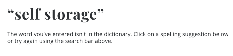 Should You Hyphenate Self Storage?